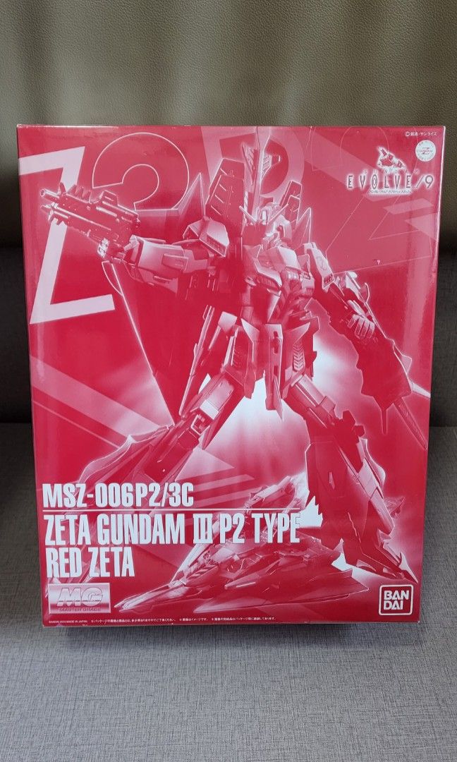 BANDAI MG MSZ-006 P2/3C ZETA GUNDAM III P2 TYPE RED ZETA, 興趣及遊戲, 玩具 & 遊戲類 - Carousell