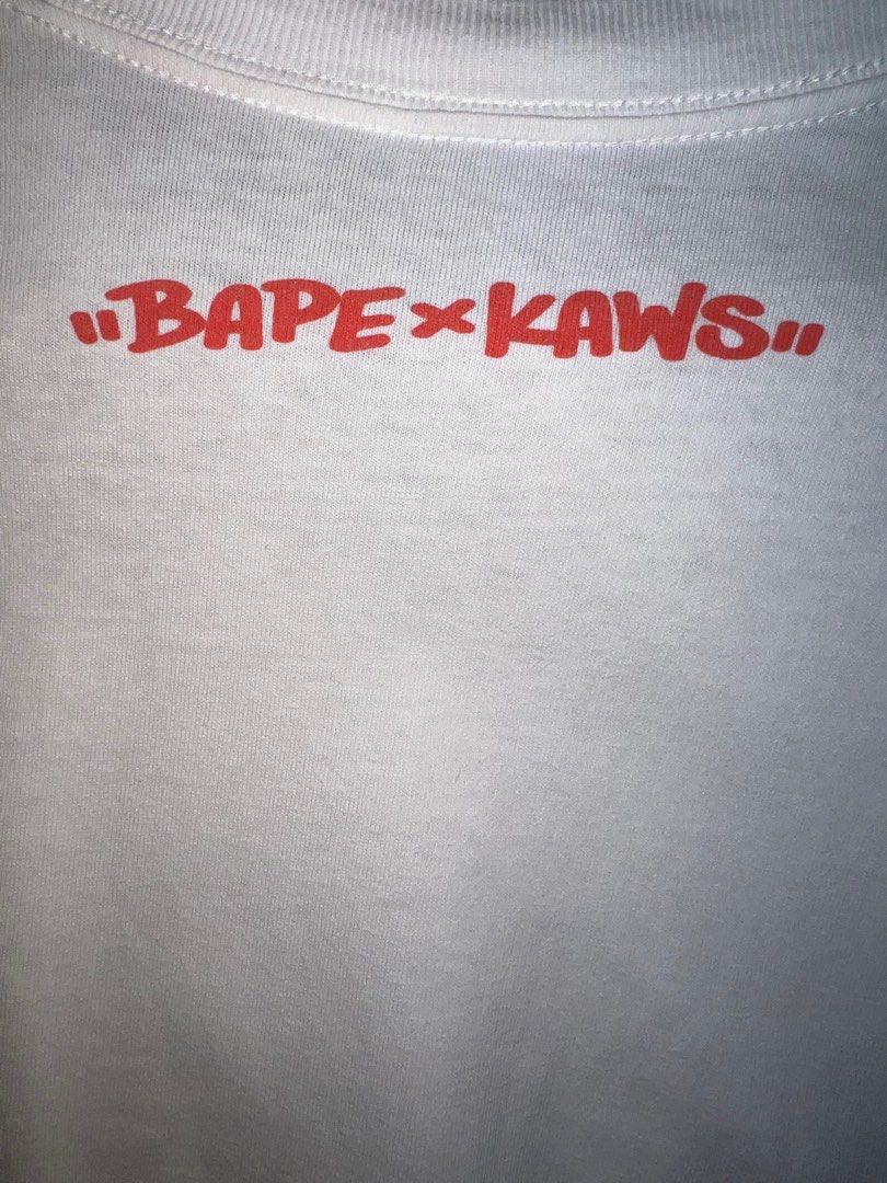 Bape x Kaws OG 1st Collab Big Face Kaws Camou Tee, Men's Fashion, Tops ...