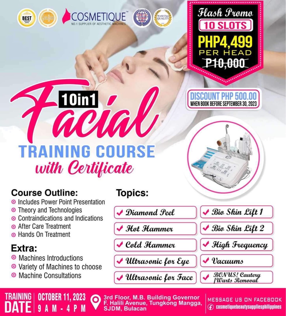 Basic Facial Training Course, Beauty & Personal Care, Face, Face Care on Carousell
