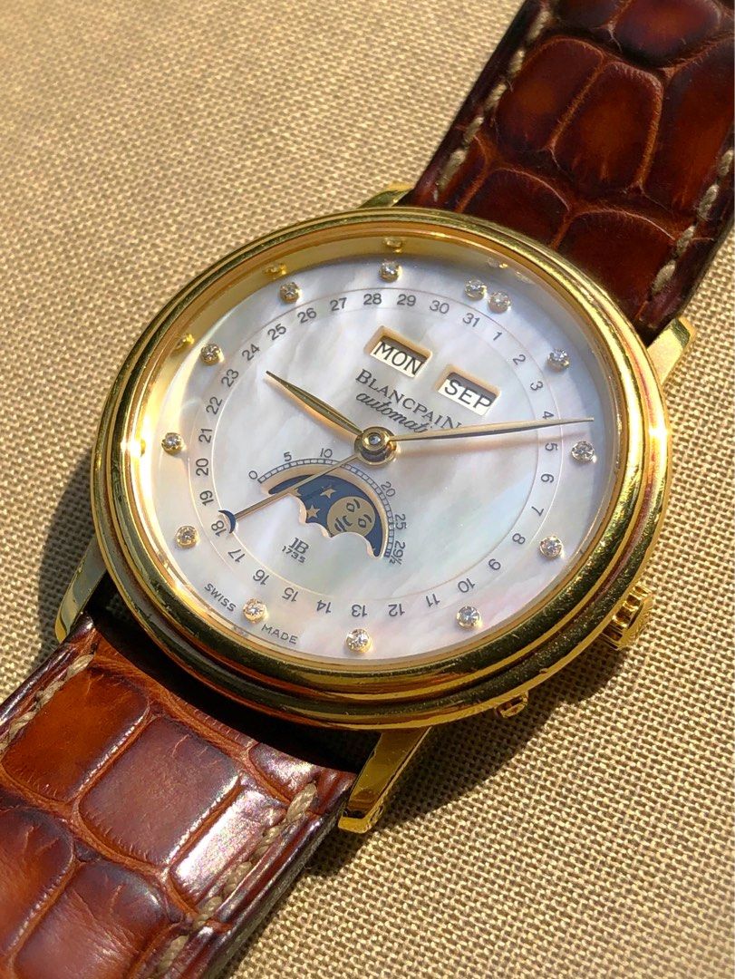 Blancpain Ref.6595 Villeret Complete Calendar Moonphase (Highly Rare and Special Exotic Dial ...