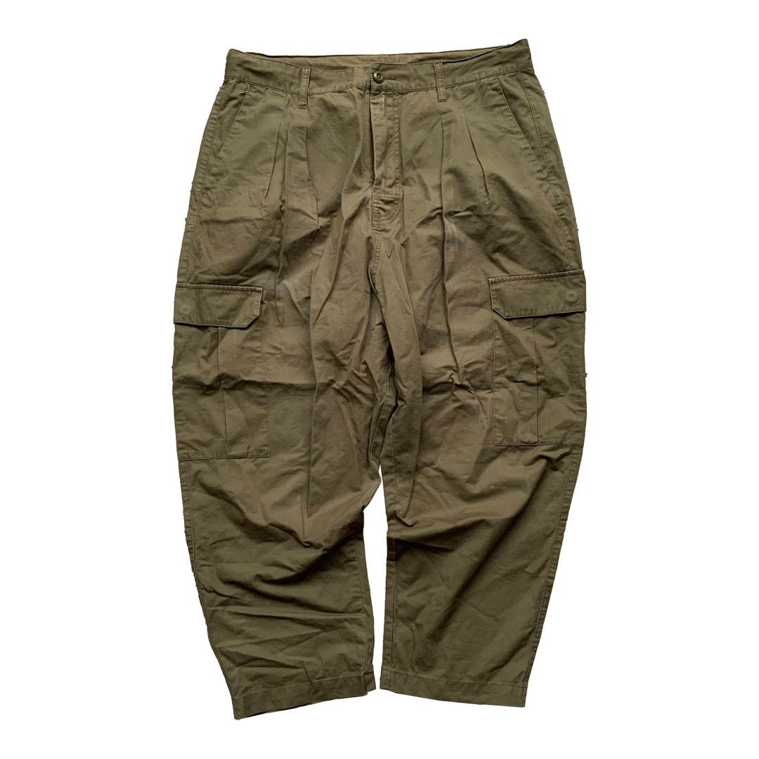 Bossini Baggy Military Green Pants, Men's Fashion, Bottoms, Trousers on Carousell