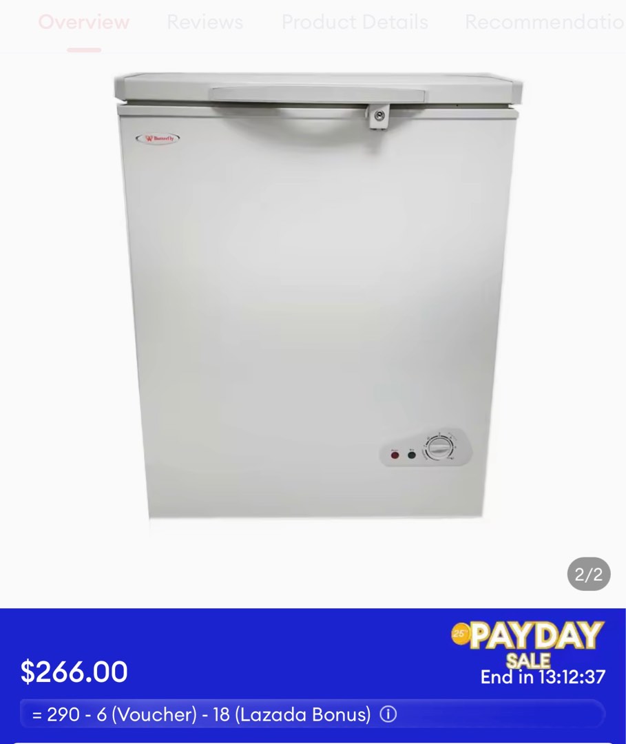 Butterfly 110L Freezer, TV & Home Appliances, Kitchen Appliances ...