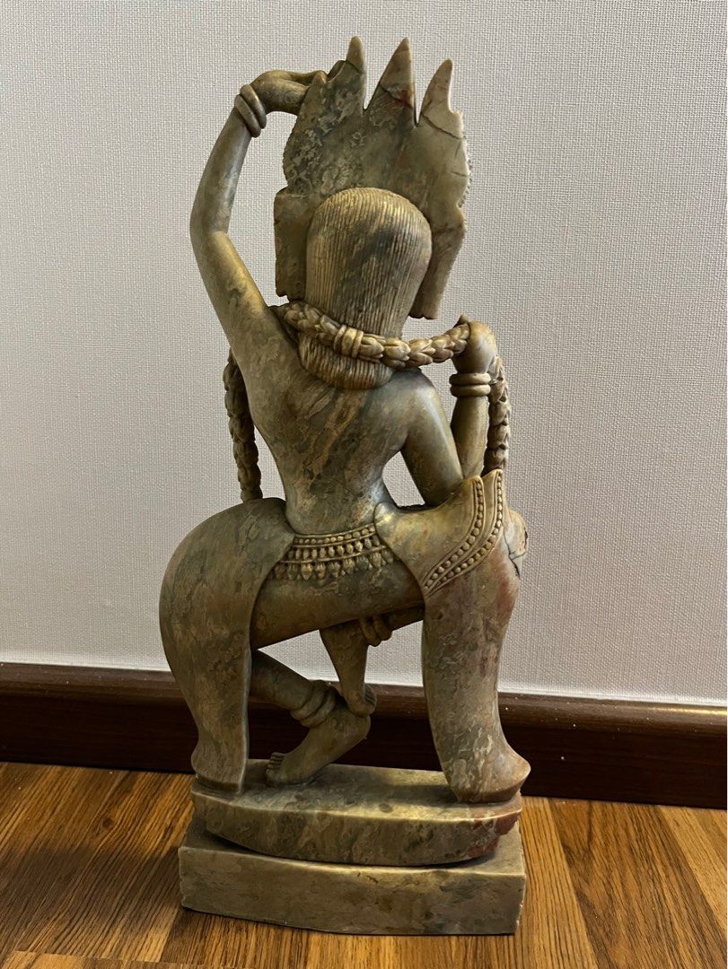 Cambodian Apsara dancer soapstone sculpture, Furniture & Home Living ...