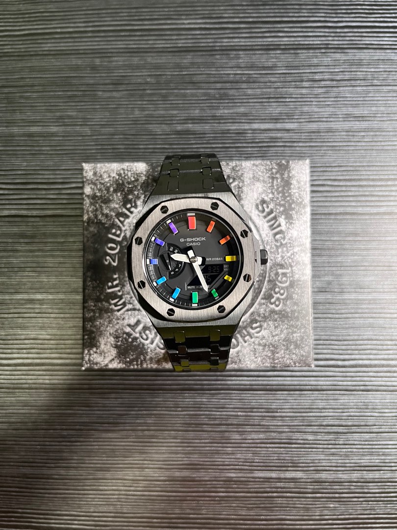 Casio G- Shock Custom Royal Oak (Casio Oak) GA- 2100 - 1A, Black dial ...