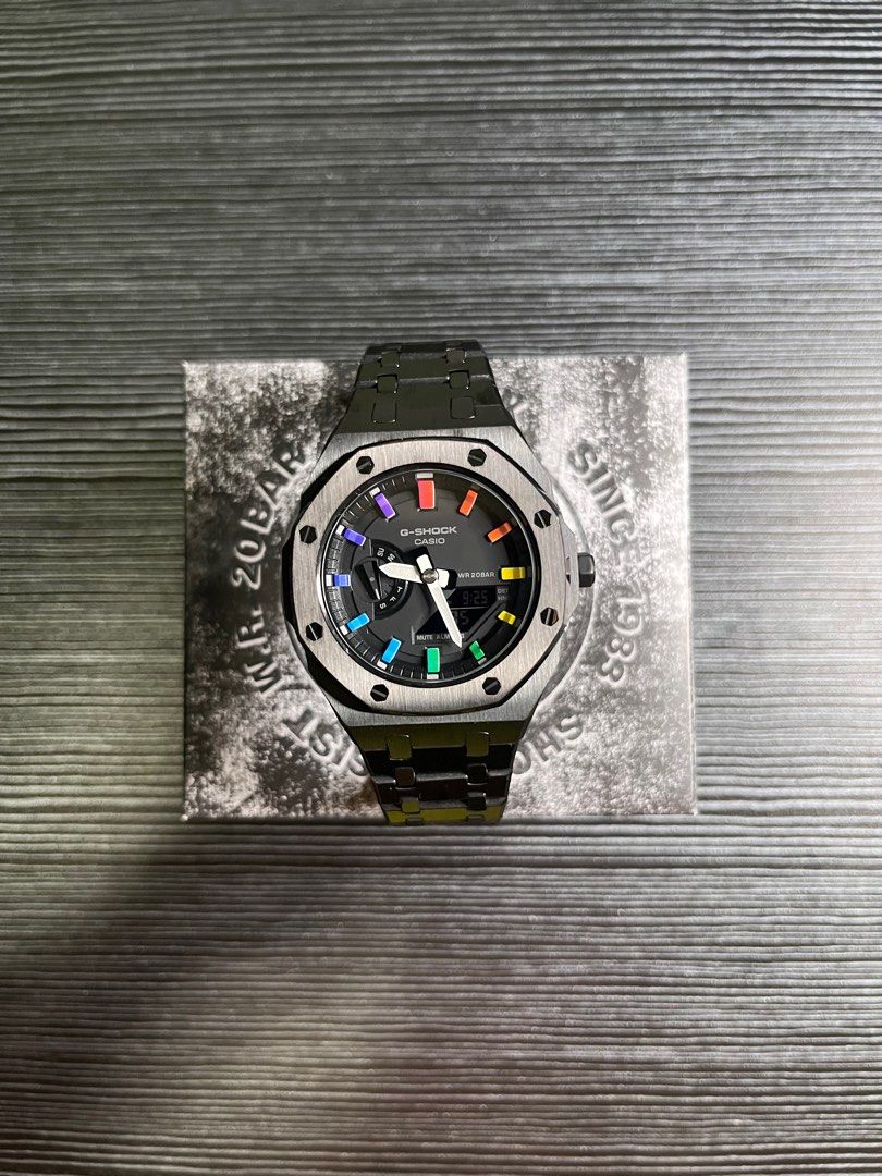 Casio G- Shock Custom Royal Oak (Casio Oak) GA- 2100 - 1A, Black dial ...