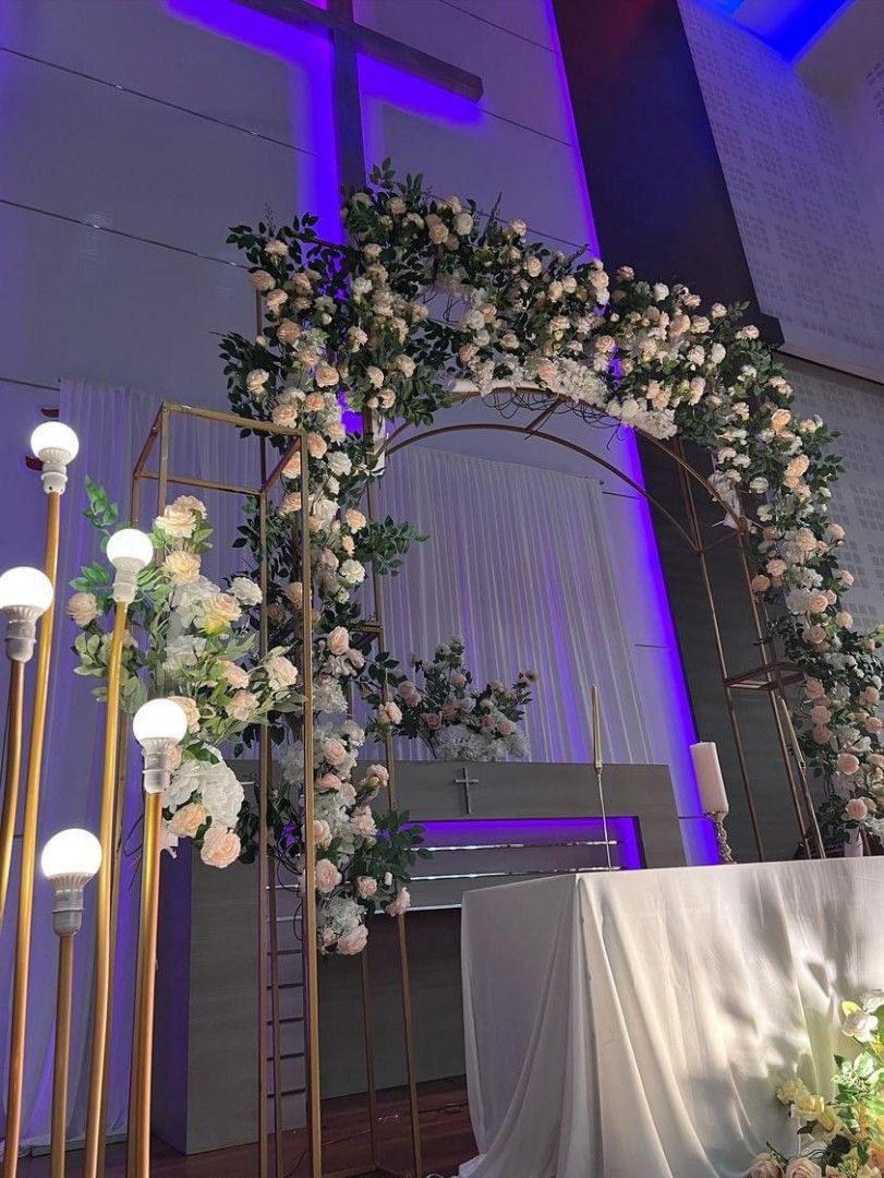 Church wedding ceremony setup pakej perkahwinan pelamin garden theme ...