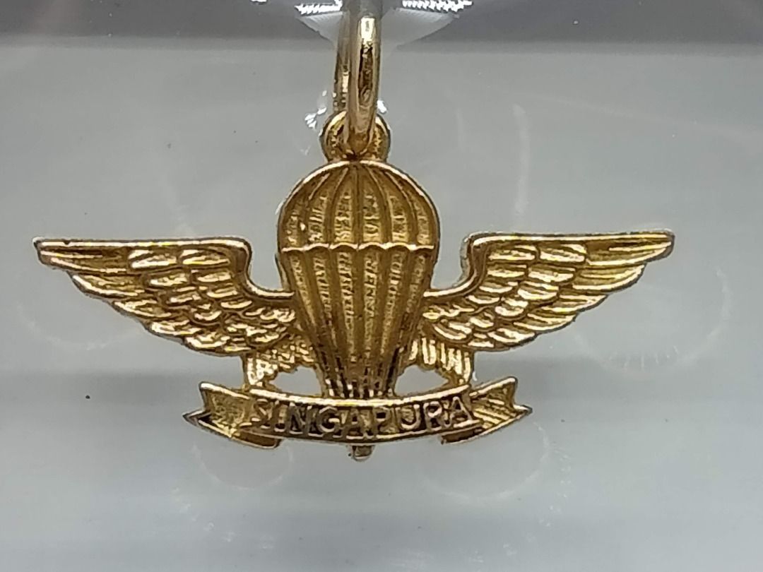 Commando Airborne Wing Pendant 916 Solid Gold and Silver, Hobbies ...