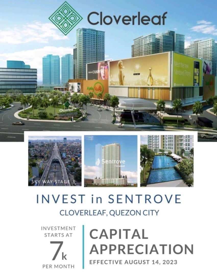 Condo in Quezon City Ayala Land Sentrove in Cloverleaf, Balintawak ...