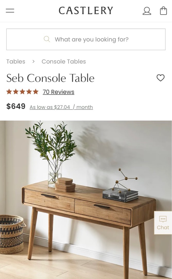 Castlery Console table for entrance way , Furniture & Home Living ...