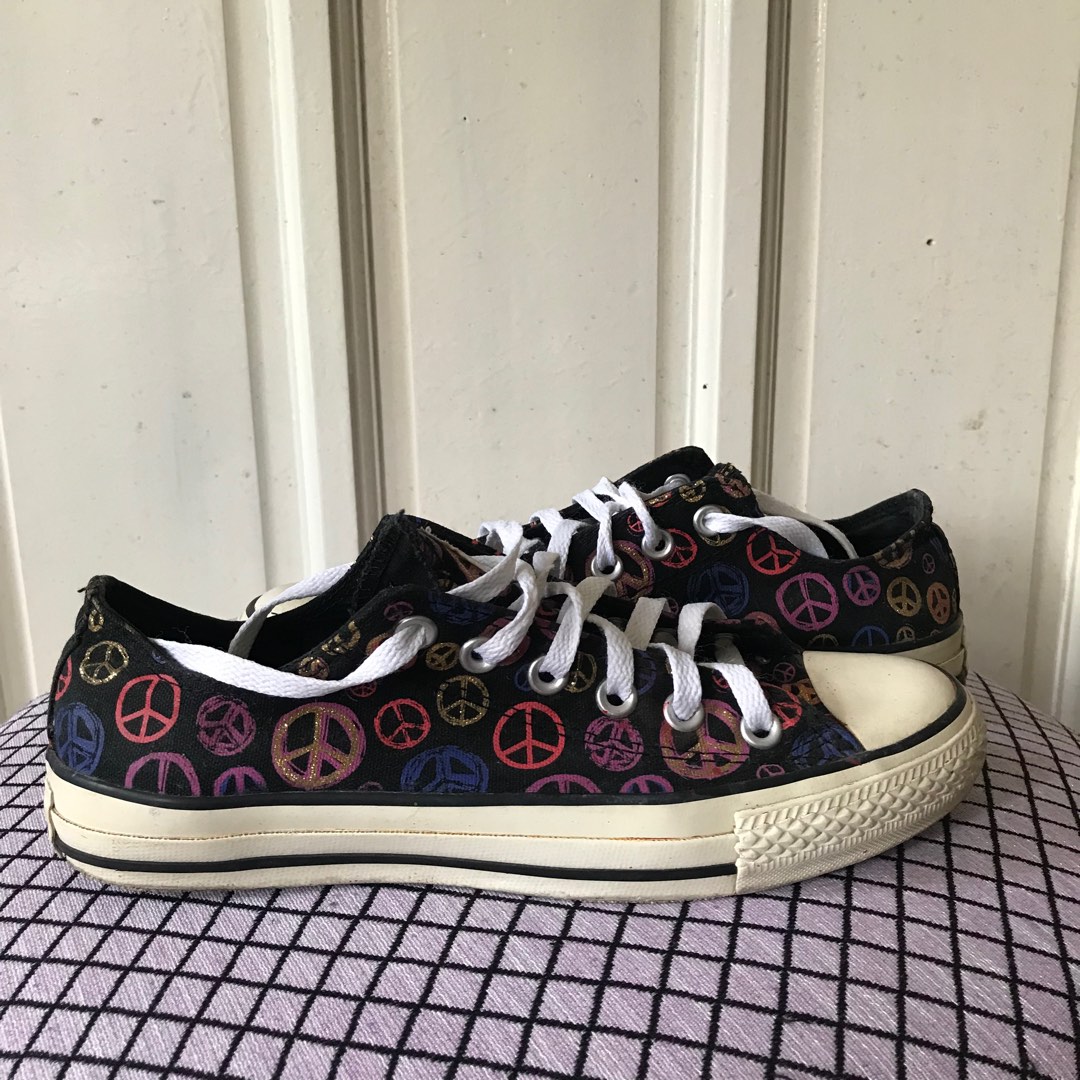Converse All Star Peace Sign, Women's Fashion, Footwear, Sneakers on ...