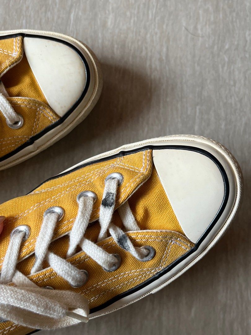 Converse Yellow Chuck 70 Low Sneakers, Women's Fashion, Footwear ...