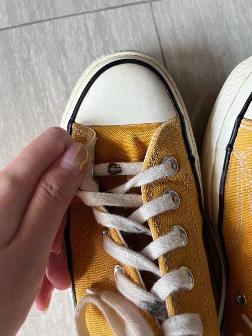 Converse Yellow Chuck 70 Low Sneakers, Women's Fashion, Footwear ...