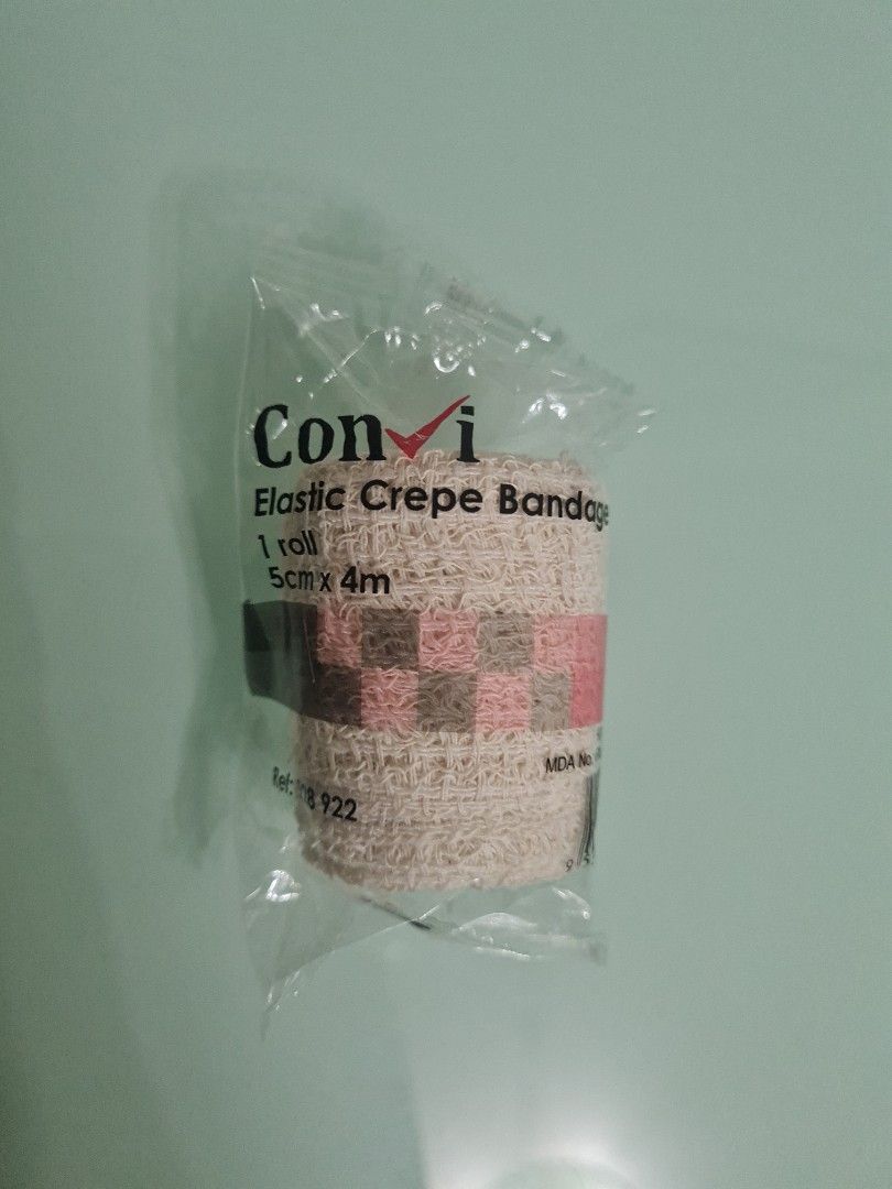 Convi Elastic Crepe Bandage (5cm x 4m), Health & Nutrition, Braces ...
