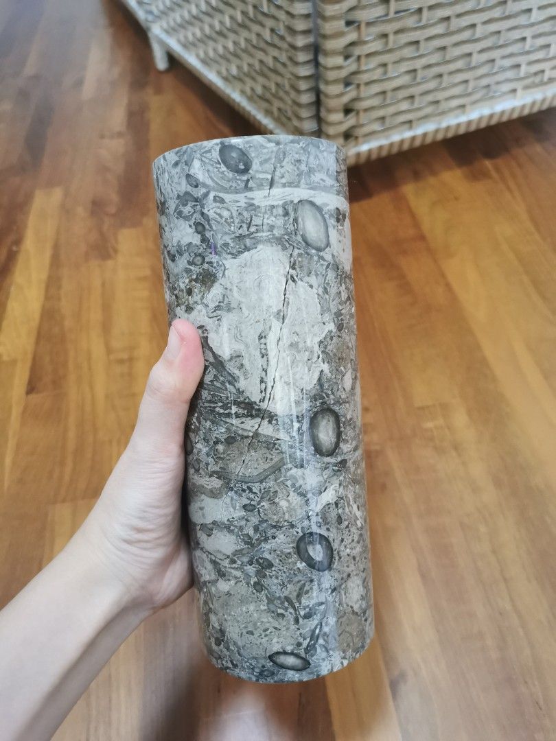 Dark marble container/holder/vase, Furniture & Home Living, Home Decor ...