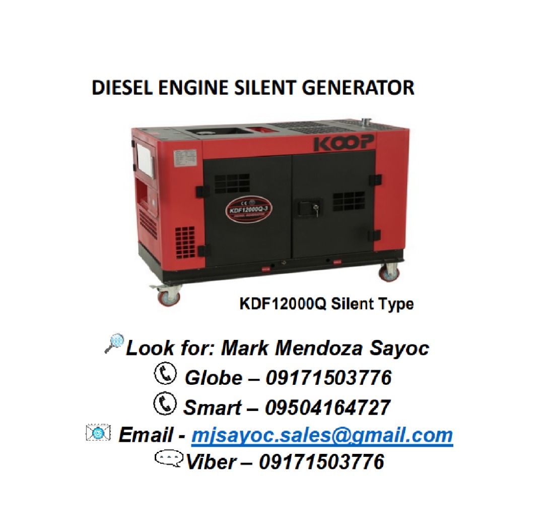 DIESEL ENGINE SILENT GENERATOR, Commercial & Industrial, Construction ...