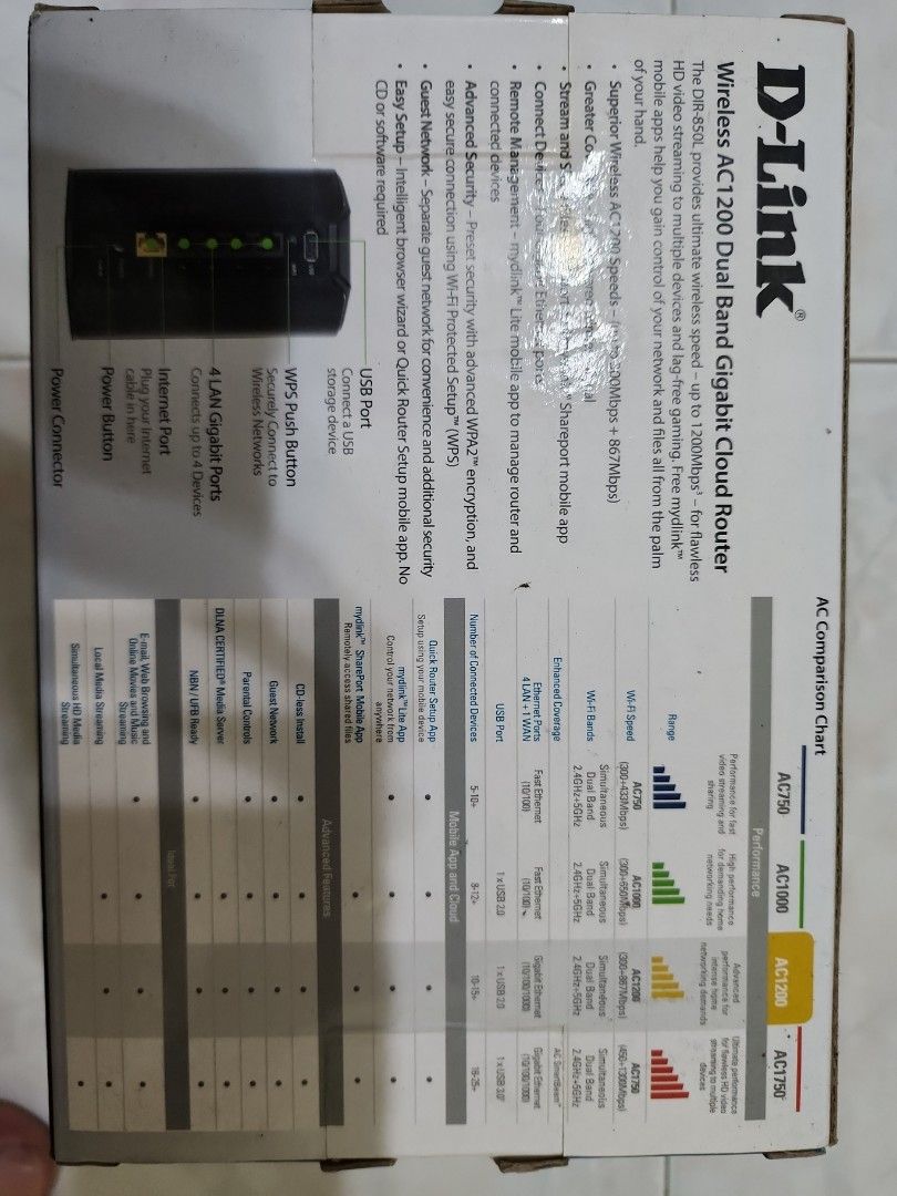 D-Link Router Wireless AC1200 Dual Band, Computers & Tech, Parts ...