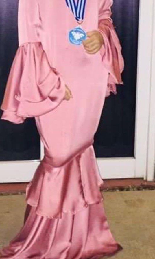 Gown gaun/ silk satin dress graduation wisuda kondangan party event ...