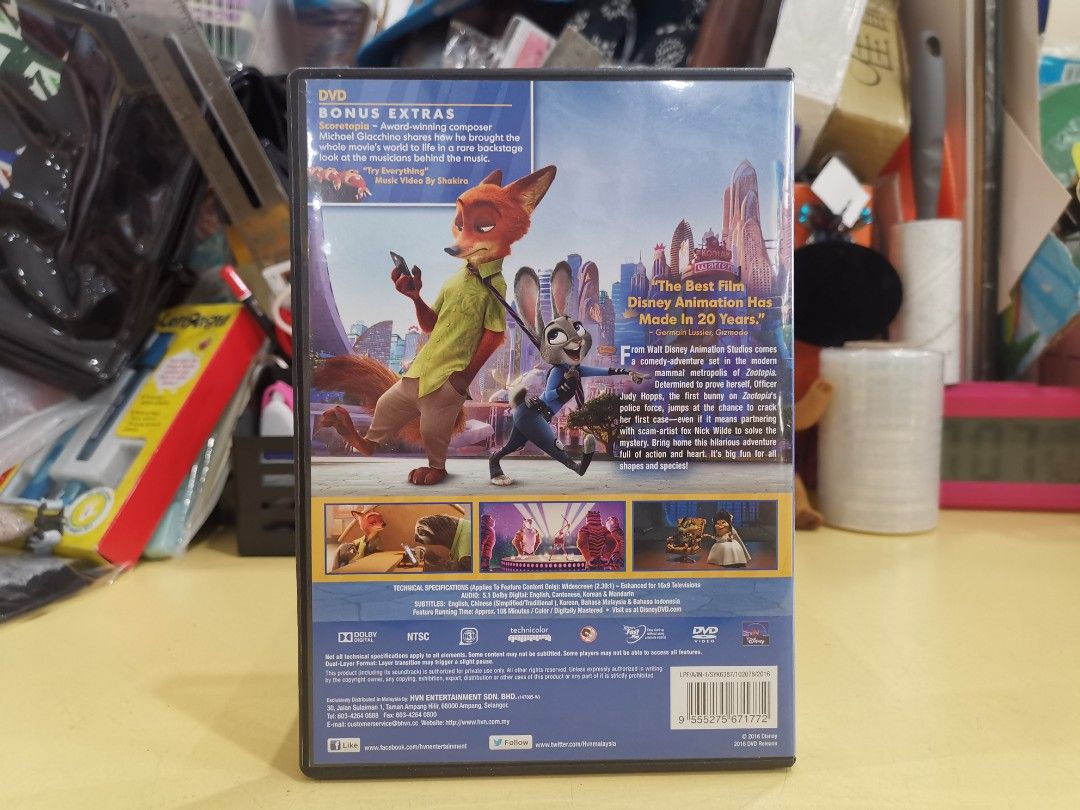 (DVD) ZOOTOPIA, Hobbies & Toys, Music & Media, CDs & DVDs on Carousell