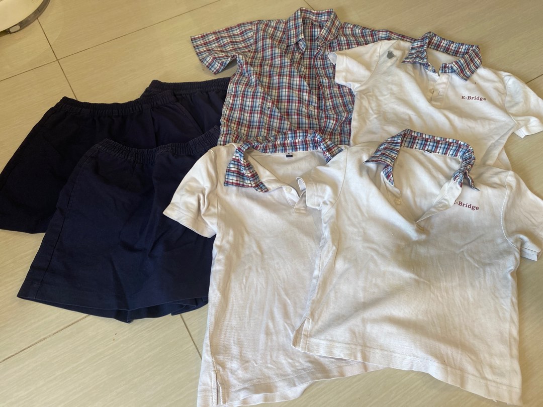 E-bridge school uniform (size 4-5), Men's Fashion, Tops & Sets, Tshirts ...