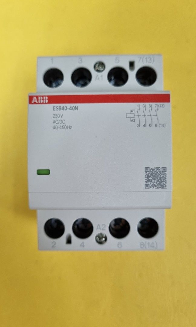ESB40-40N, ABB, 4 Pole Contactor, 230VAC/DC, TV & Home Appliances, Electrical, Adaptors ...