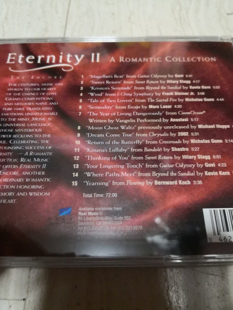 Eternity 2 The Encore A Romantic Collection CD by Real Music, Hobbies ...