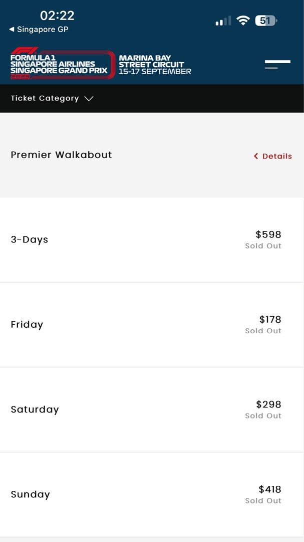 F1 2023 Premier Walkabout ticket, Tickets & Vouchers, Event Tickets on ...