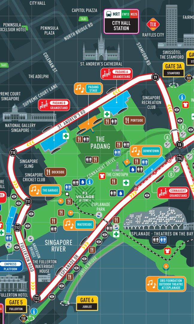 F1 Sun Padang Grandstand front row zone 4 access to main concert stage ...