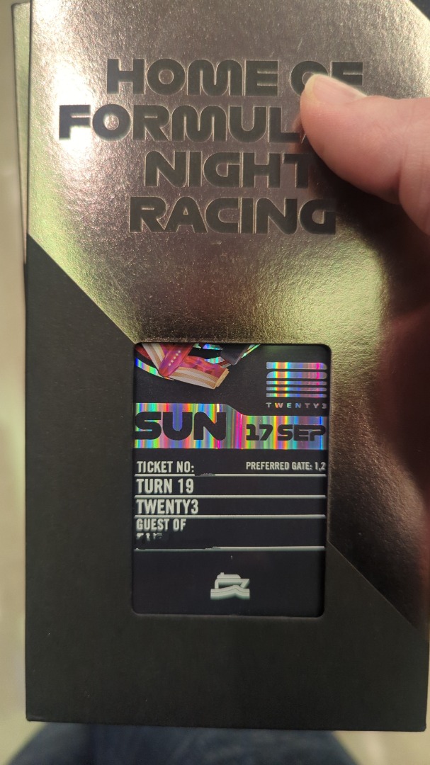 F1 Sunday Twenty3 ticket, Tickets & Vouchers, Event Tickets on Carousell