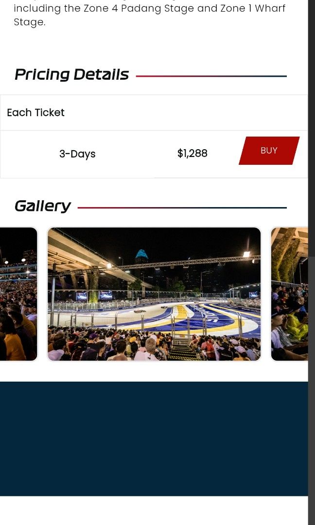 F1 ticket TURN 1 GRANDSTAND for Sunday, Tickets & Vouchers, Event ...