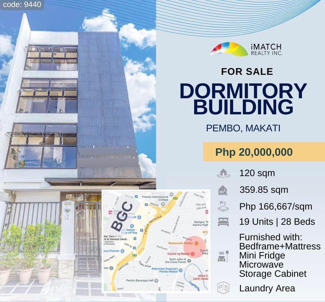 FOR SALE: 19-Unit Dormitory Building, Pembo Makati City ₱20M, Property ...
