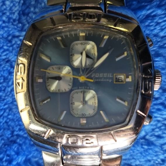 Fossil Speedway Stainless Steel Men's Watch Quartz Chronograph Japan ...