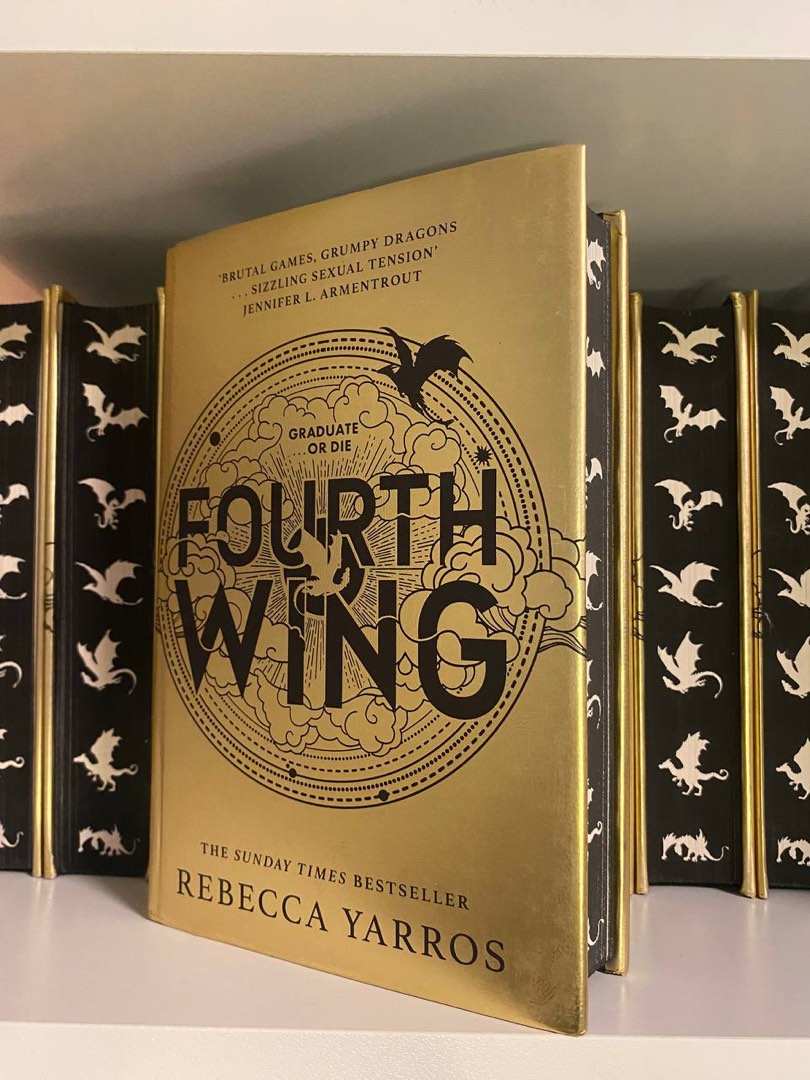 Fourth Wing with Sprayed Edges by Rebecca Yarros (Hardcover), Hobbies ...