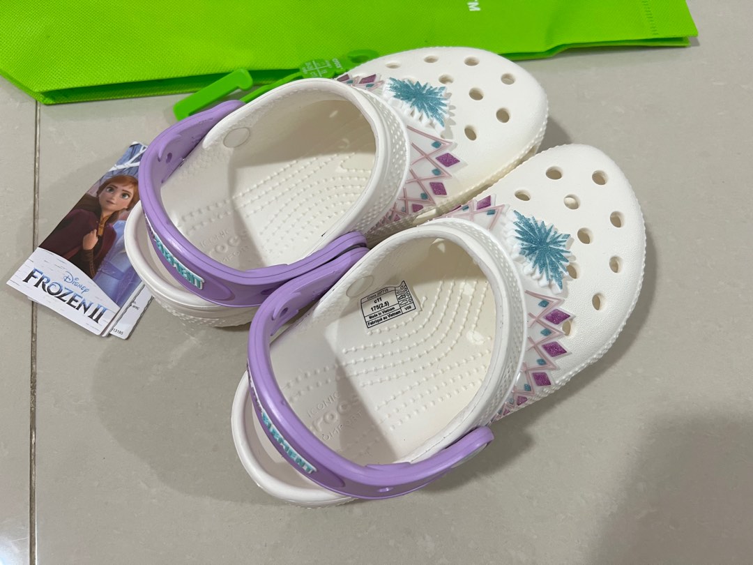 Frozen Elsa Crocs c11 Clog (170mm), Babies & Kids, Babies & Kids ...
