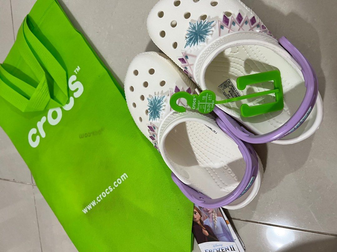 Frozen Elsa Crocs c11 Clog (170mm), Babies & Kids, Babies & Kids ...