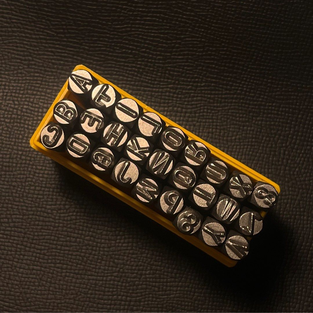 Full Leather Alphabet Stamping Kit (Carbon Steel), Hobbies & Toys ...