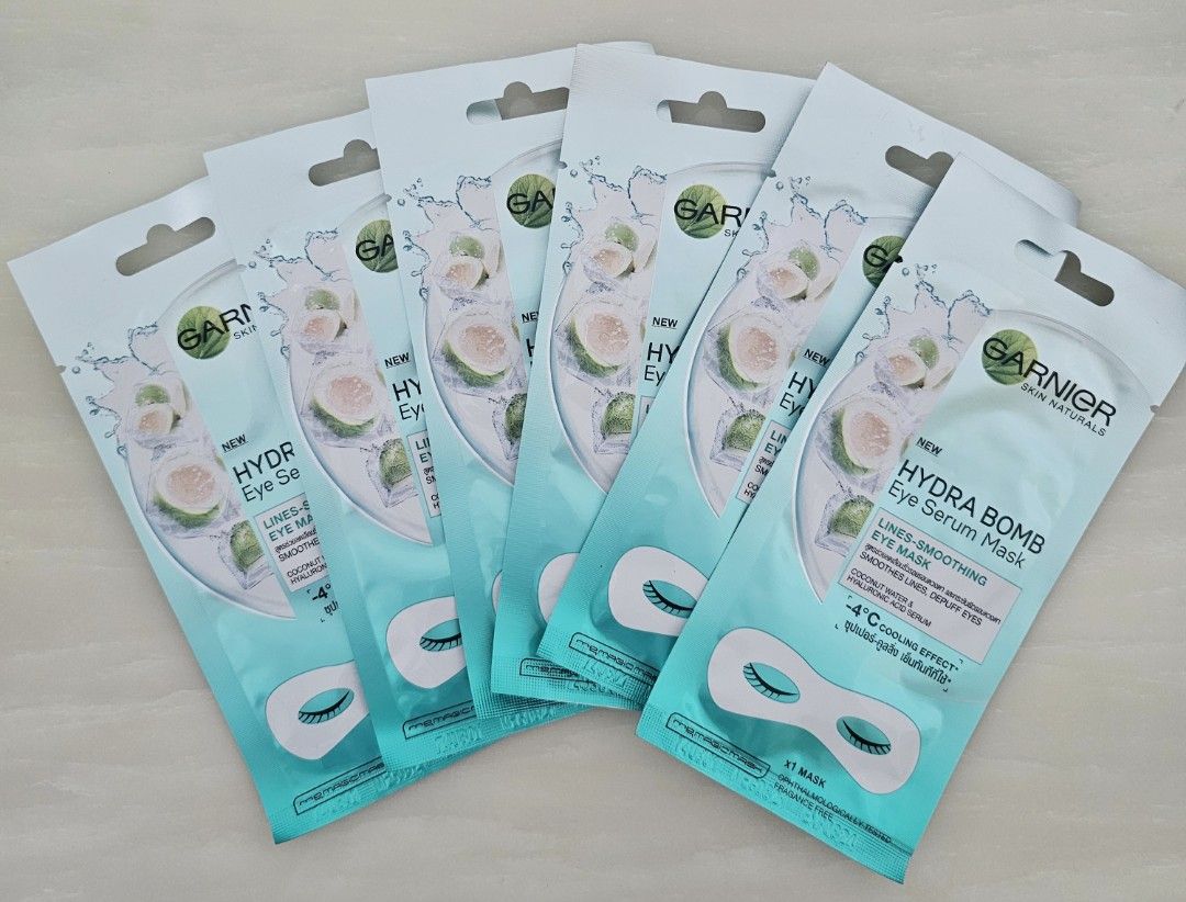 GARNIER Eye Serum Mask 6PCS, Beauty & Personal Care, Face, Face Care on ...