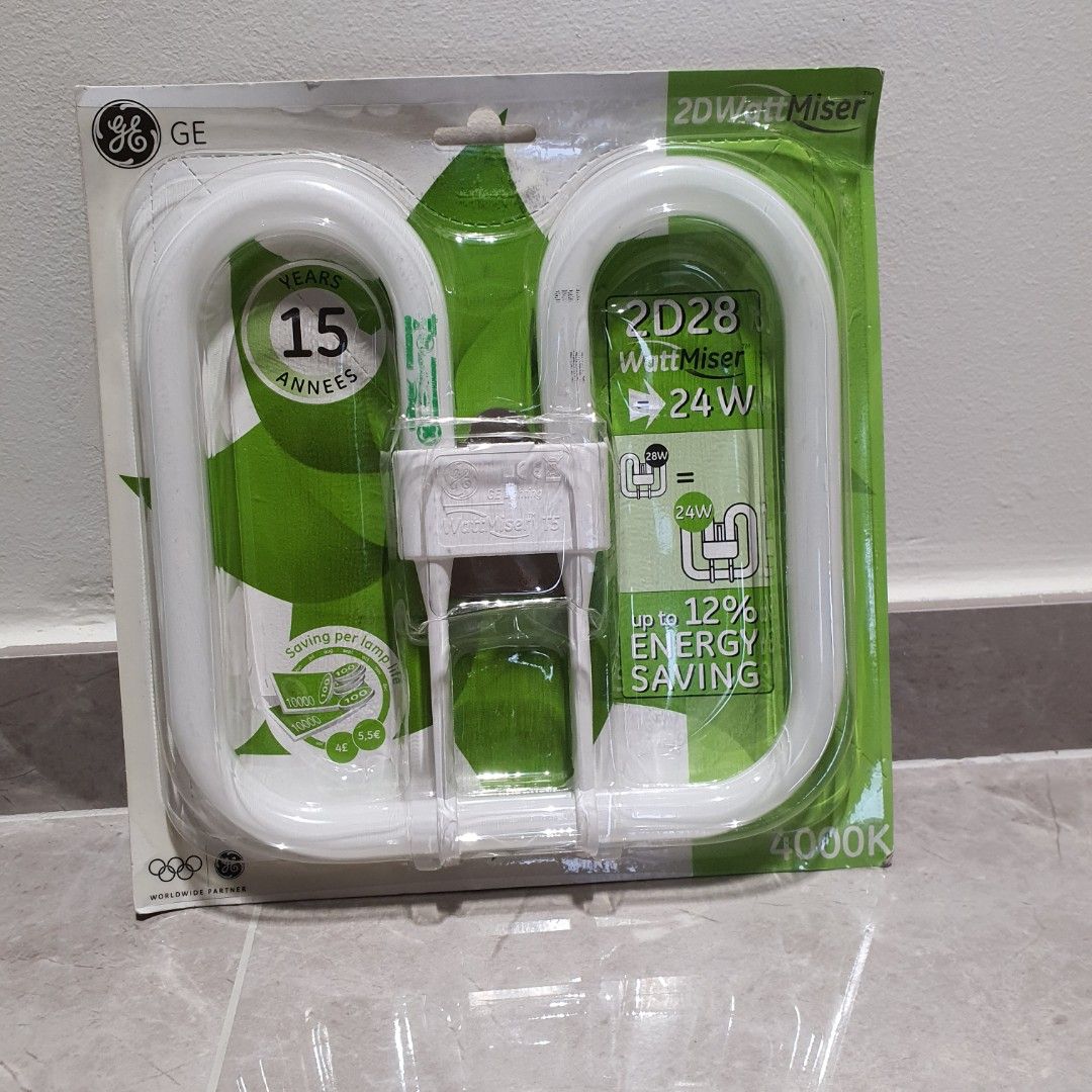 GE 2D 28W 4 Pin Cool White (Made in Hungary), Furniture & Home Living ...