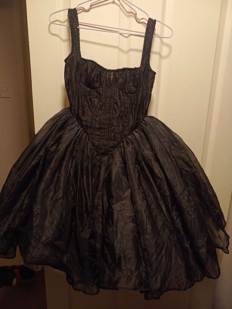 GOTH GOTHIC ALT EMO BLACK PUFFY DRESS, Women's Fashion, Dresses & Sets ...