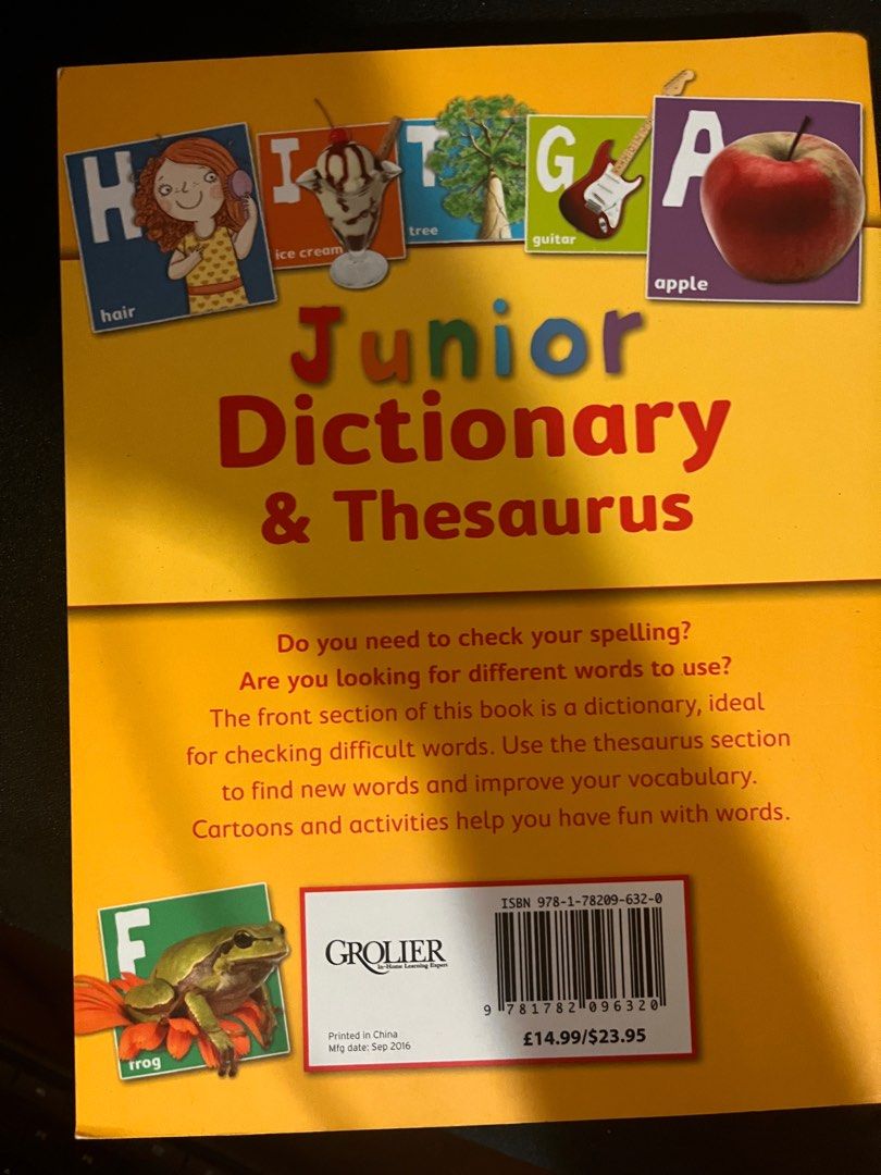 Grolier JUNIOR Children’s Dictionary & Thesaurus for kids, toddlers and children, Hobbies & Toys ...