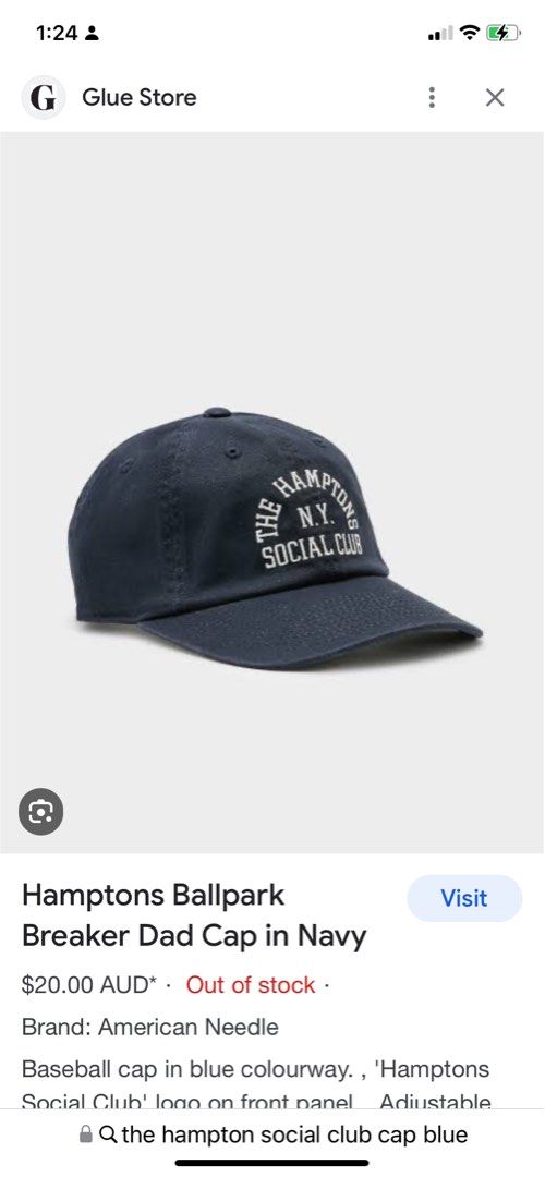 Hamptons Ballpark Breaker Dad Cap, Men's Fashion, Watches & Accessories ...