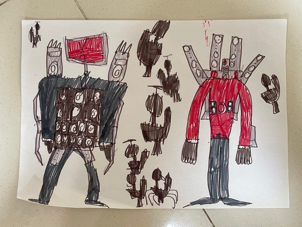 Hand Drawn Skibidi Toilet - Titan TV & Speaker Man vs Toilets, Hobbies ...