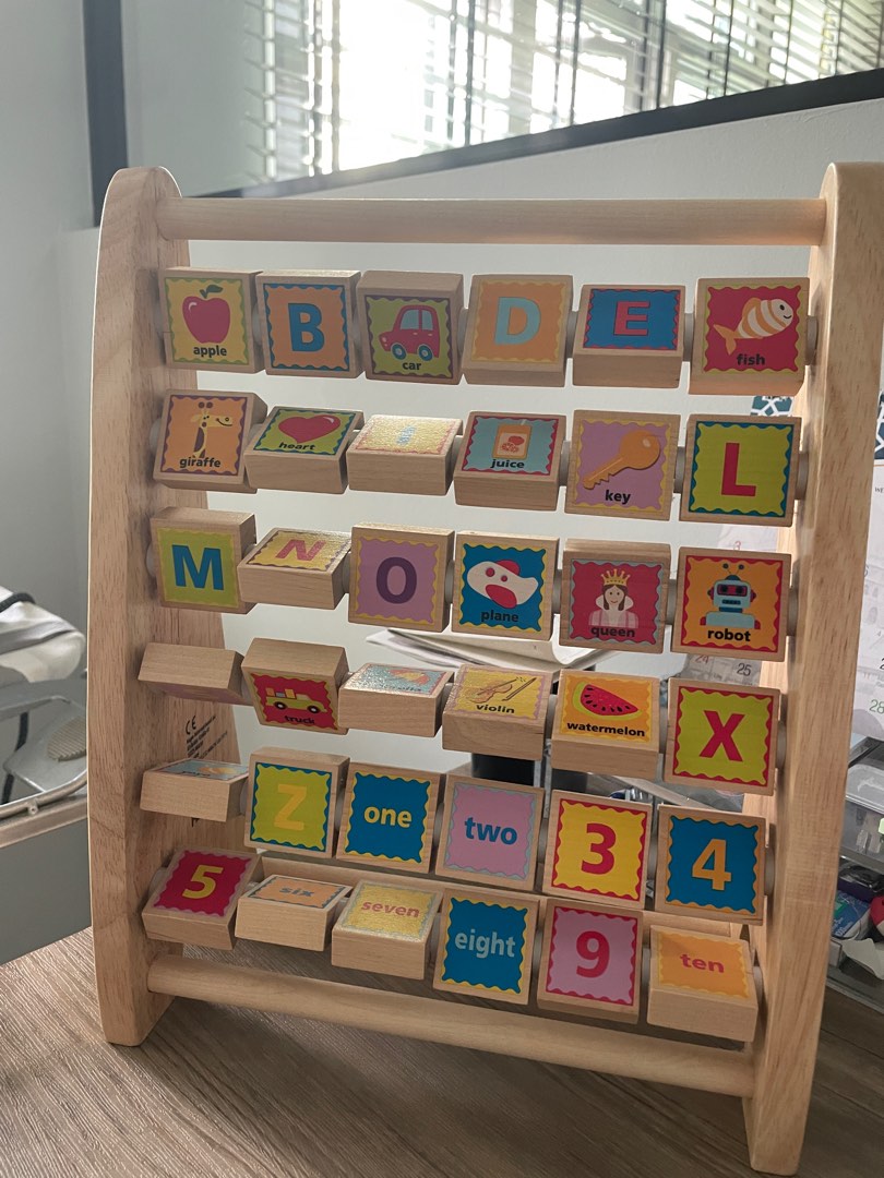 Hape Alphabet Abacus, Babies & Kids, Infant Playtime on Carousell