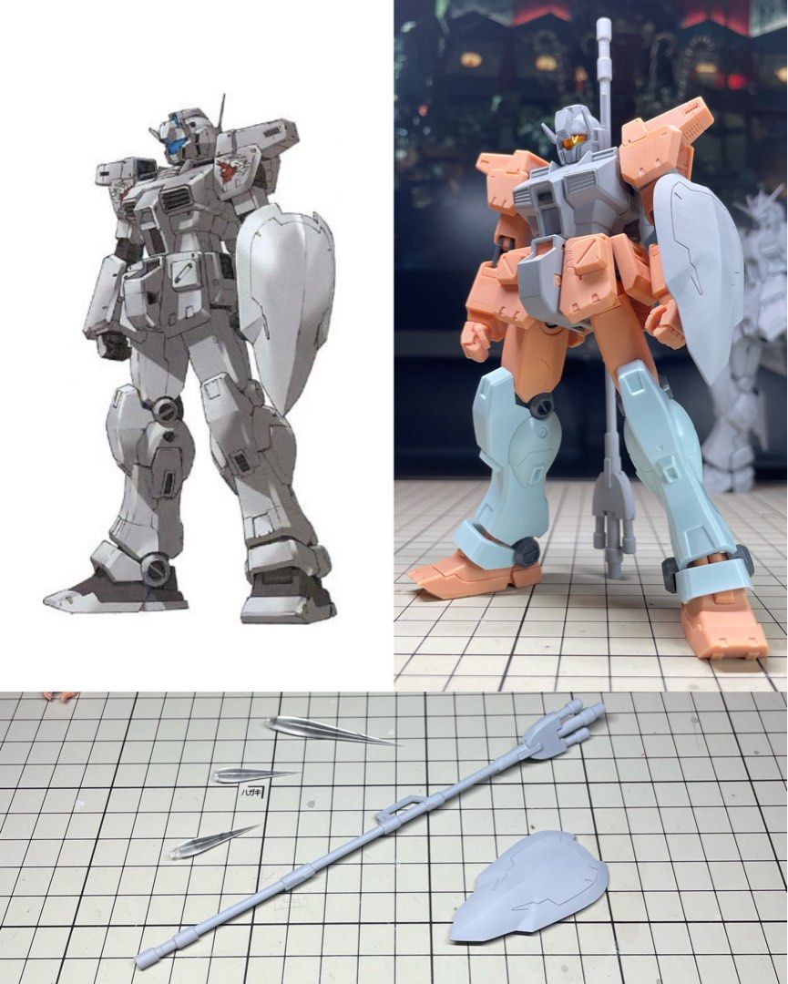 HG GM Custom 特裝型吉姆 RGM79N 打印 GK, 興趣及遊戲, 玩具 & 遊戲類 - Carousell