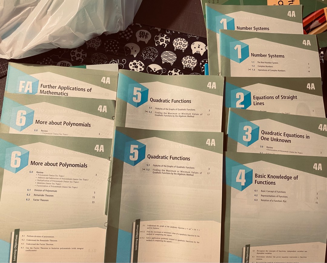 HKDSE Mathematics 4A/4B Chapters & Biology Chapters, 興趣及遊戲, 書本 & 文具 ...