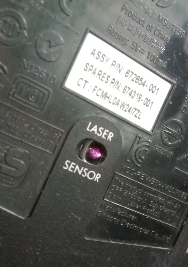 HP Laser sensor wired mouse, Computers & Tech, Parts & Accessories ...