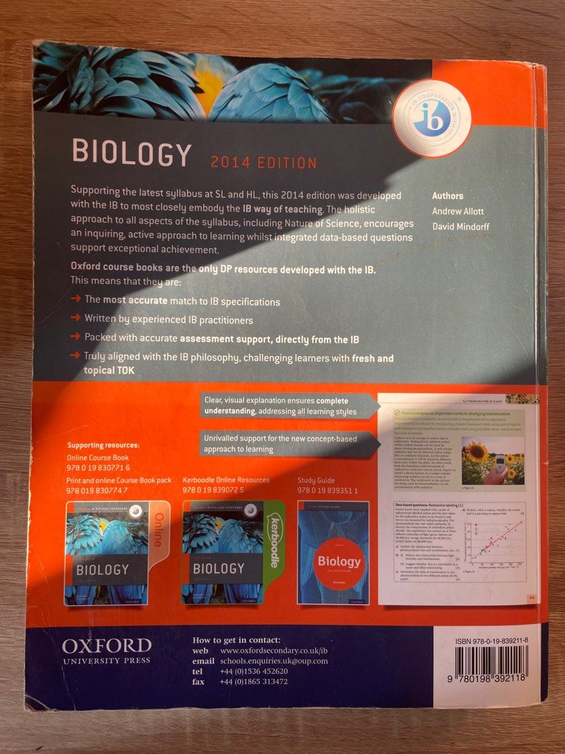 IB Biology textbook, Hobbies & Toys, Books & Magazines, Textbooks on ...