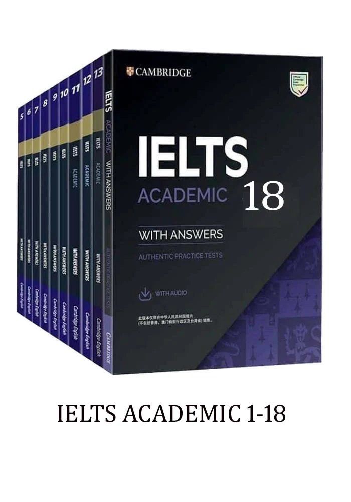 IELTS Books 1-18 Books Set Academic IELTS Cambridge, Hobbies & Toys ...