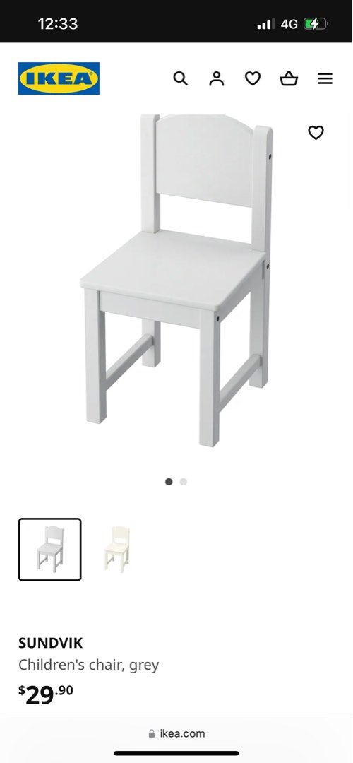IKEA SUNDVIK Children's desk and chair, Furniture & Home Living ...