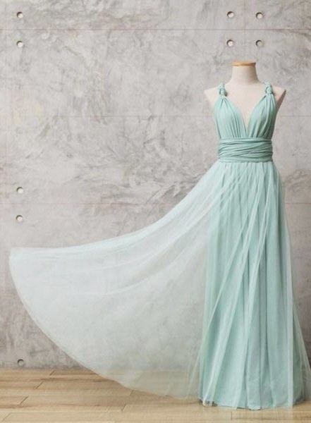 Infinity dress with Tulle - Sage green, Women's Fashion, Dresses & Sets ...
