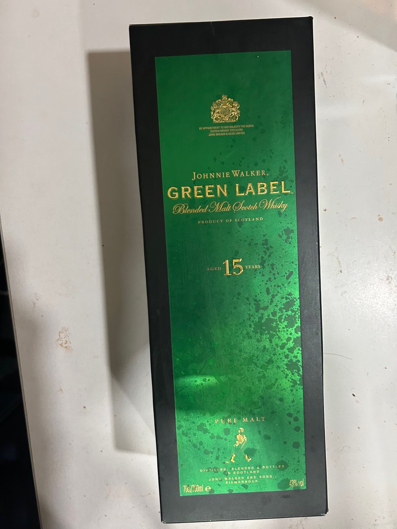 Johnnie Walker green label, Food & Drinks, Alcoholic Beverages on Carousell